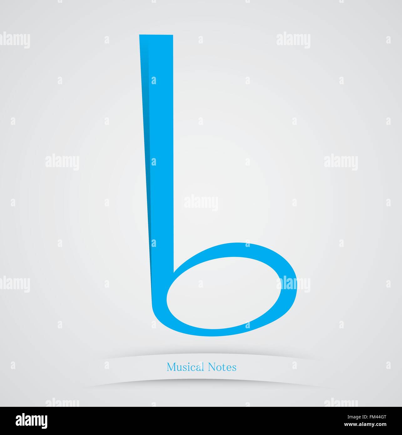 Isolated musical note and text on a grey background Stock Vector Image ...