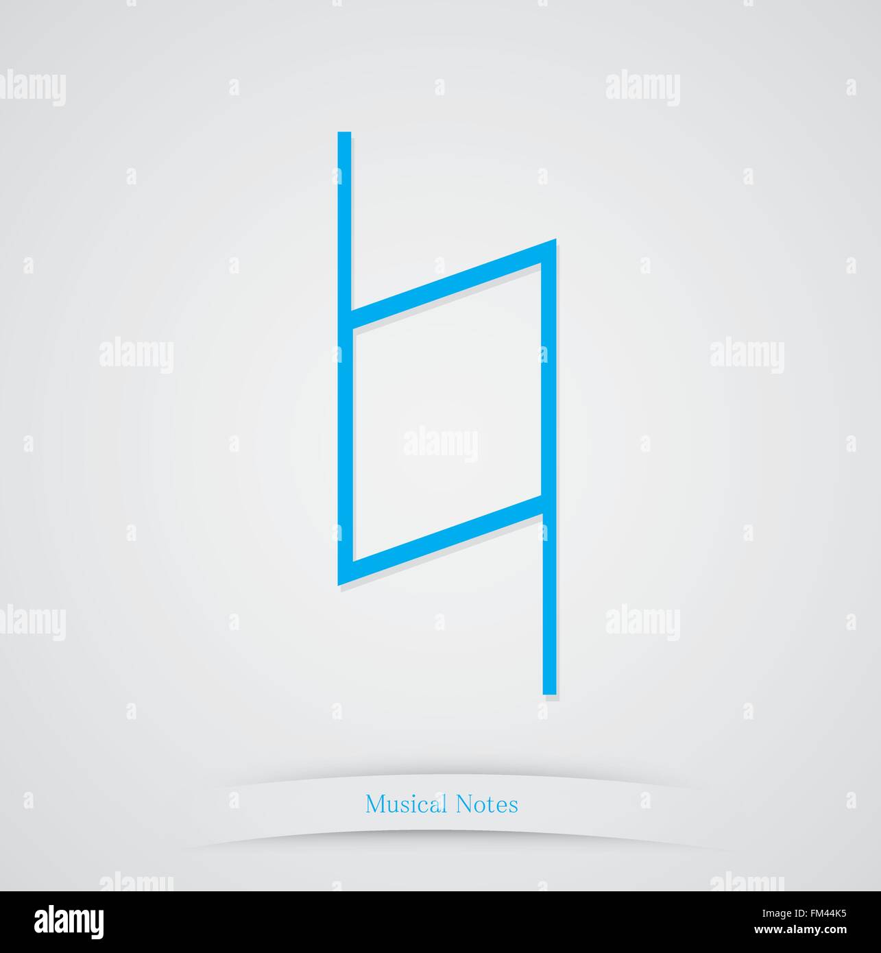 Isolated musical note and text on a grey background Stock Vector Image ...