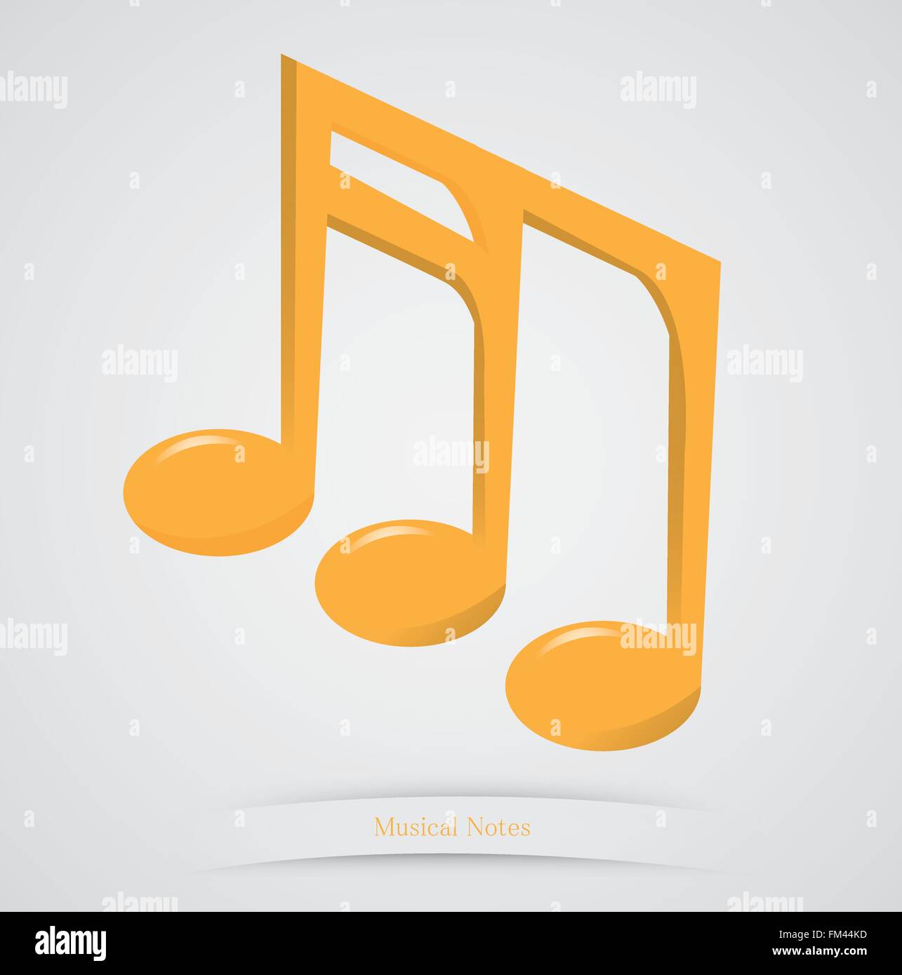 Isolated musical note and text on a grey background Stock Vector Image ...
