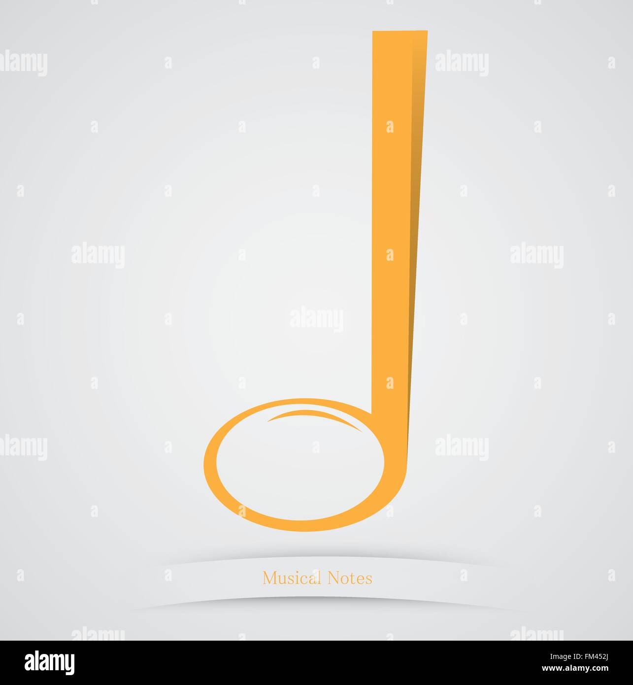 Isolated musical note and text on a grey background Stock Vector Image ...