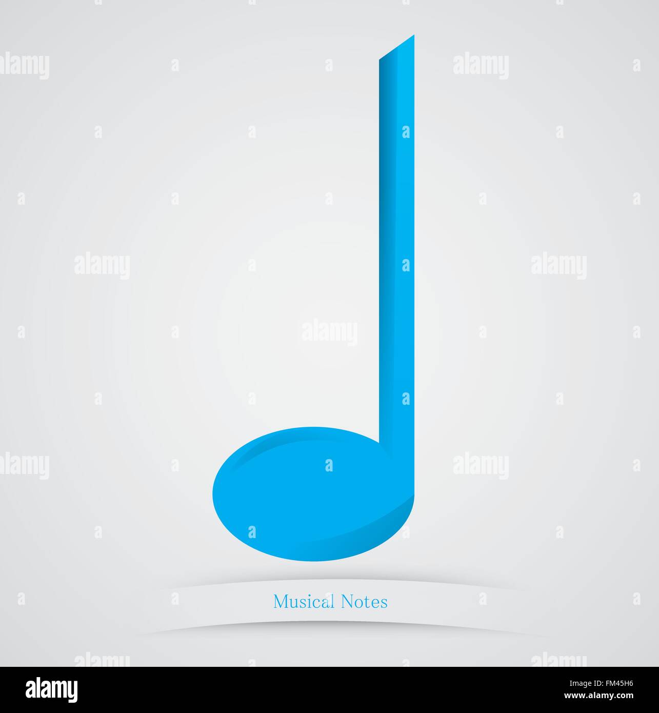 Isolated musical note and text on a grey background Stock Vector Image ...