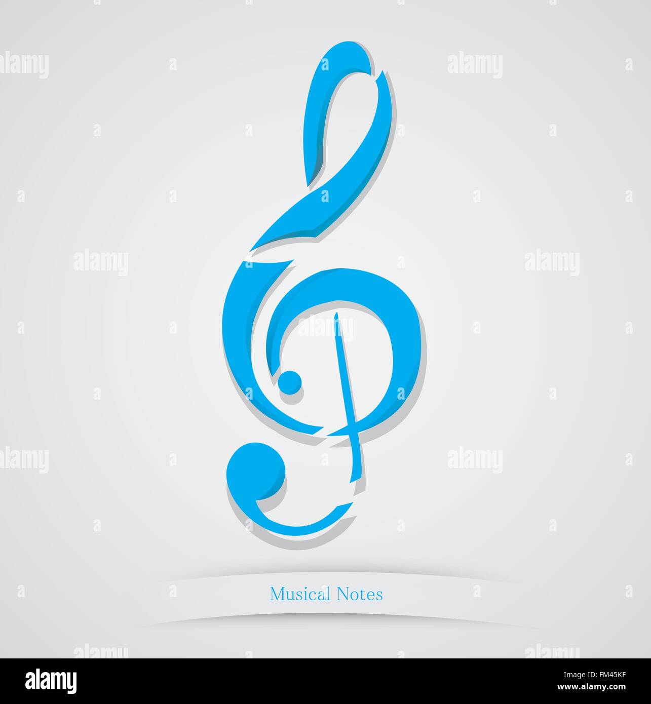Isolated musical note and text on a grey background Stock Vector Image ...