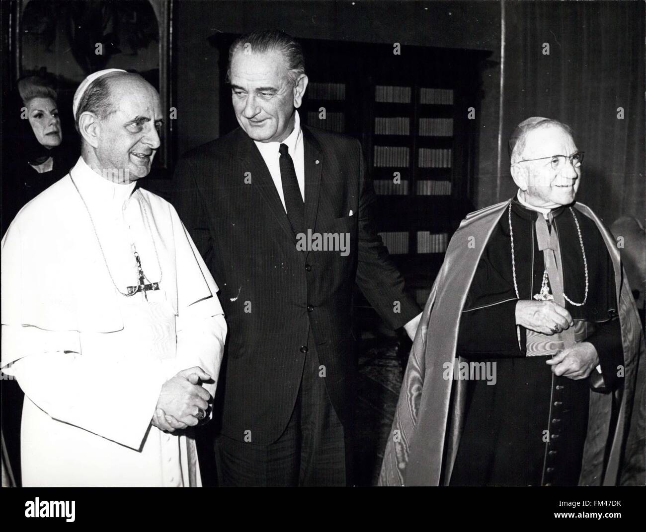 1967 - Pres. Johnson visiting Pope Paul VI at the Vatican right ...
