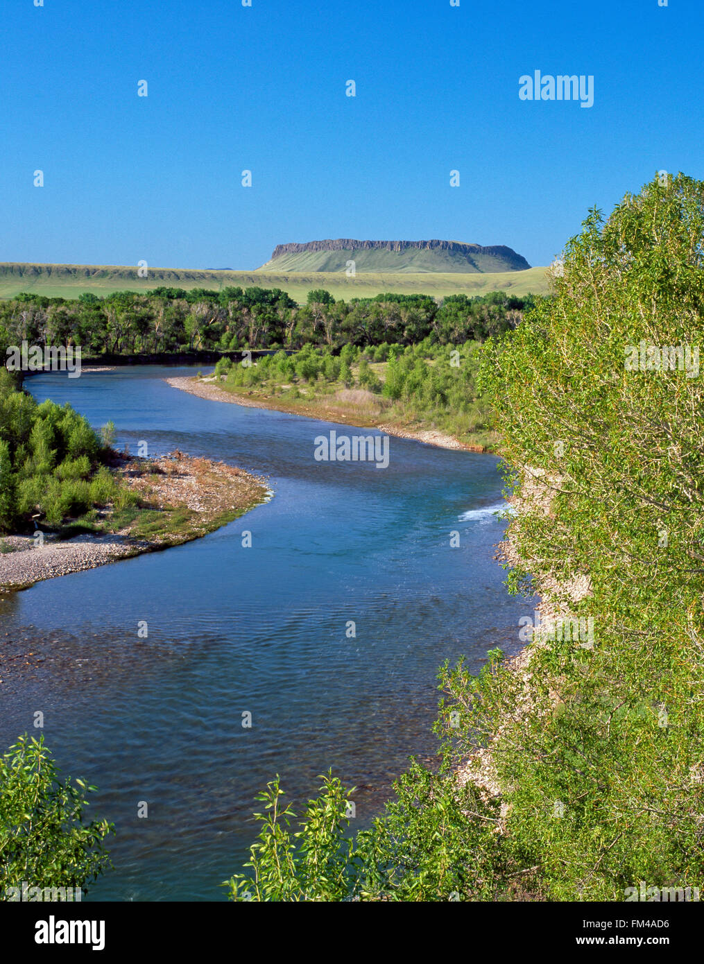 sun river below crown butte near simms, montana Stock Photo - Alamy