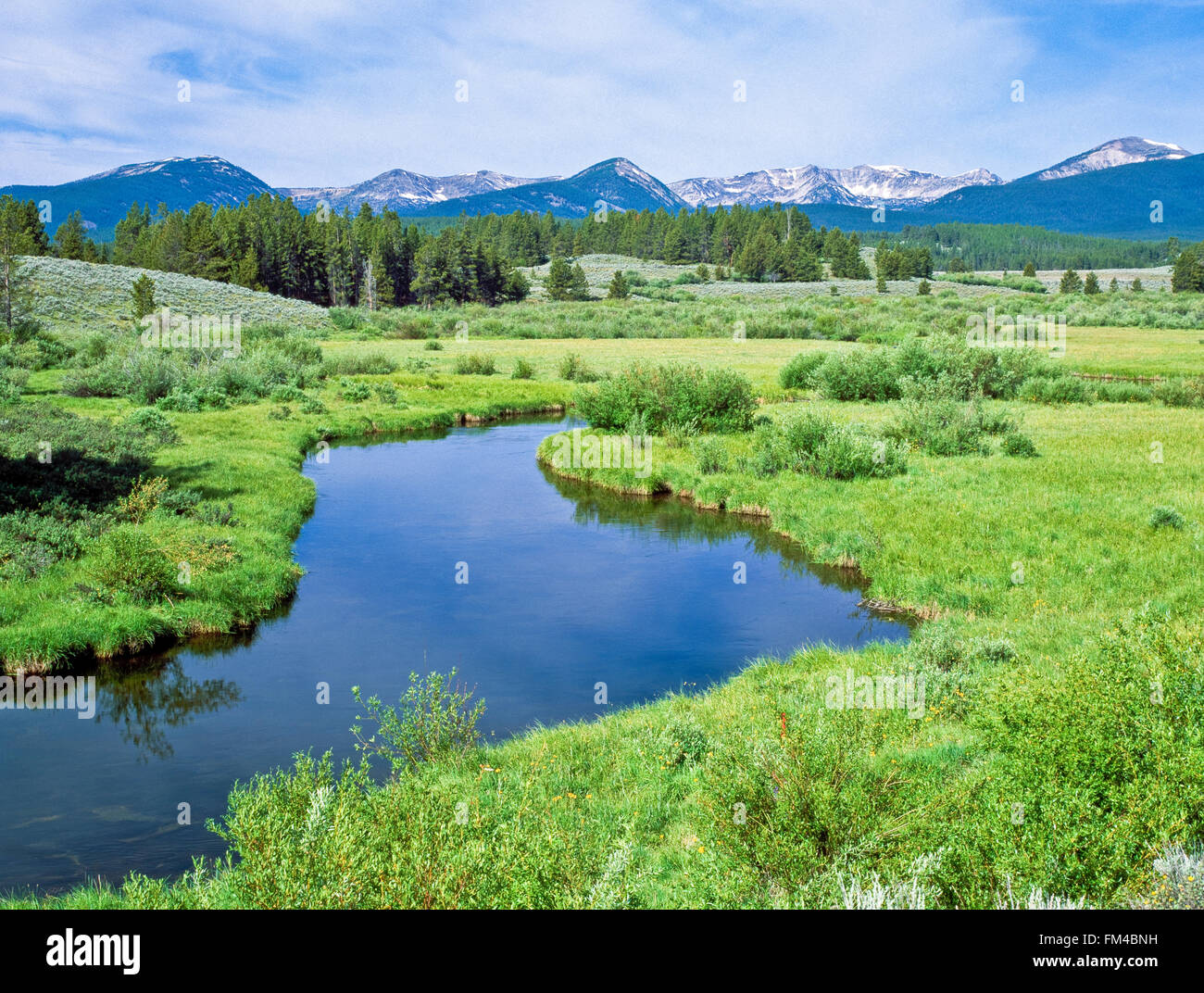 upper big hole river below the beaverhead mountains near jackson ...