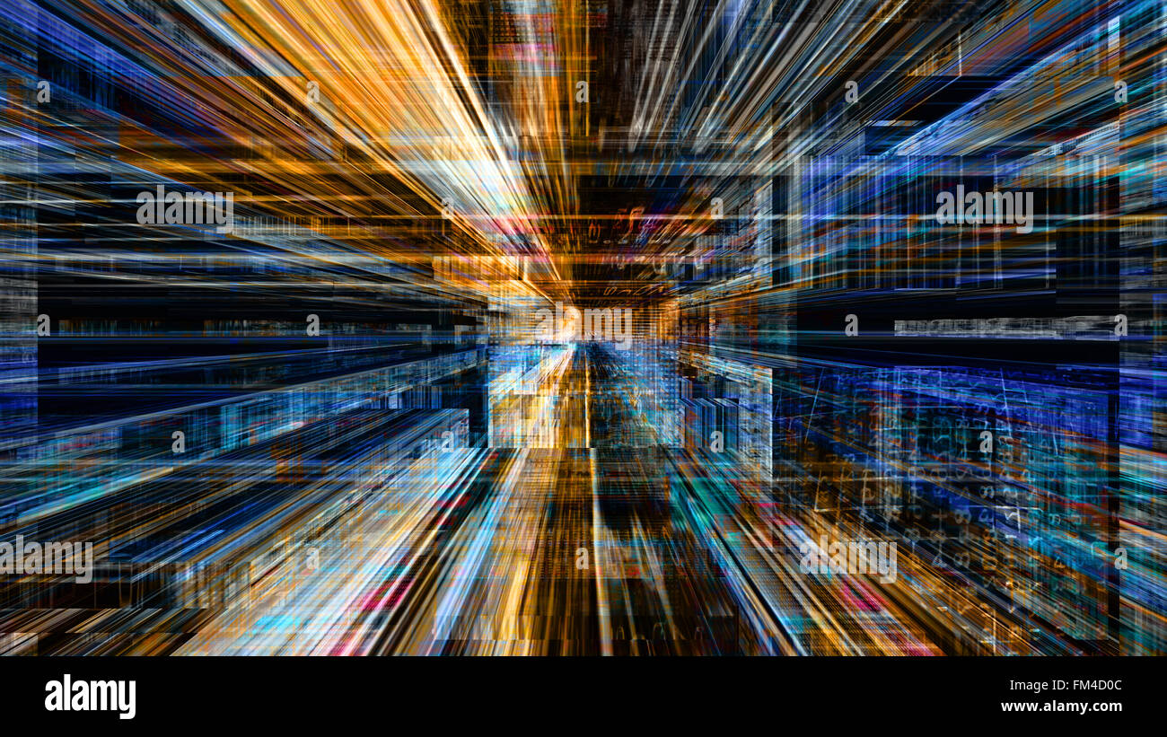 Conceptual futuristic technology digital light abstraction. High ...