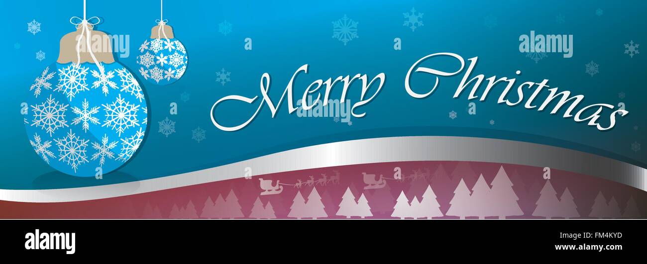 Colored christmas banner with text and a christmas ball Stock Vector ...