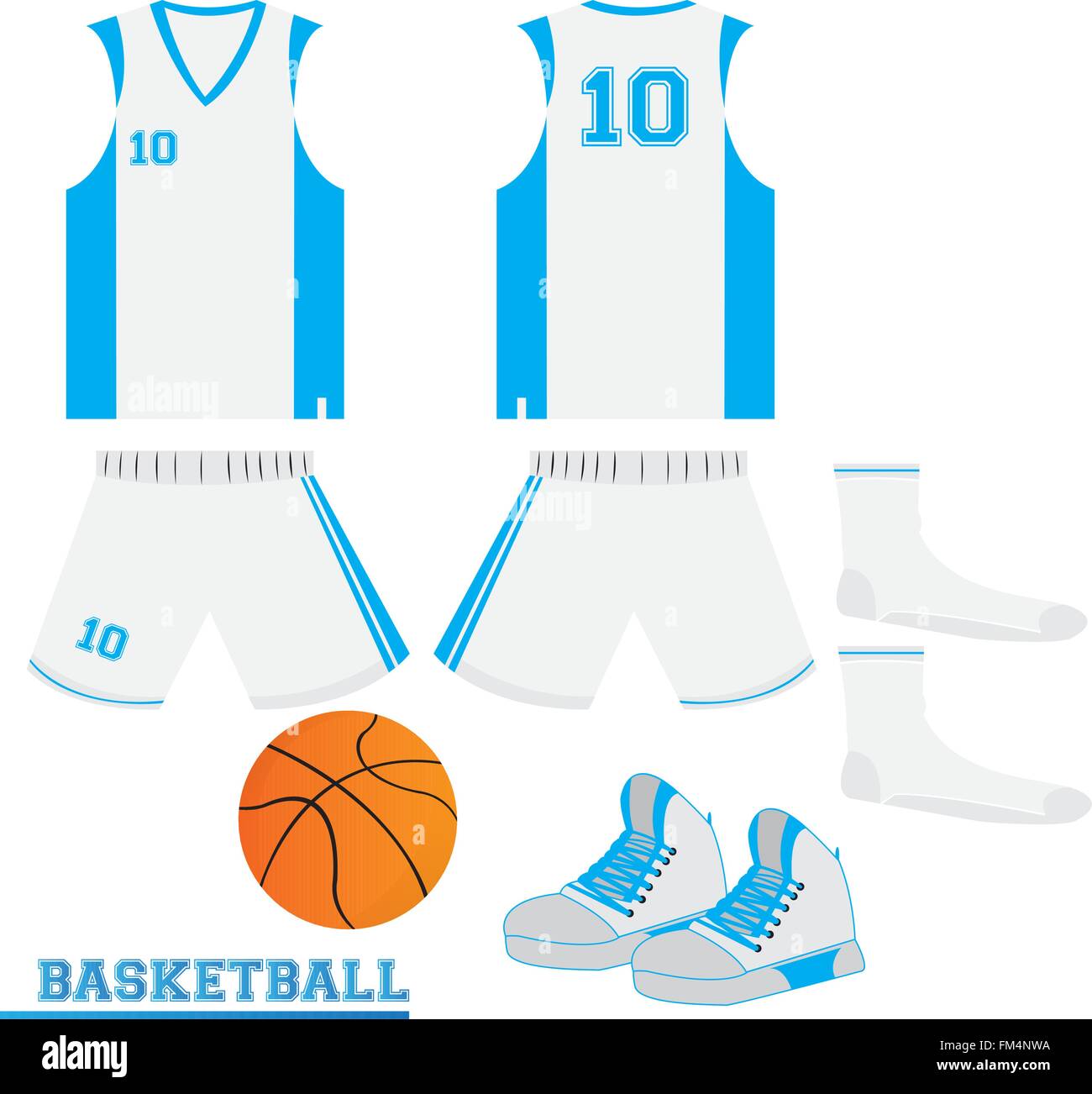 Isolated sport uniform and some basketball elements Stock Vector Image ...