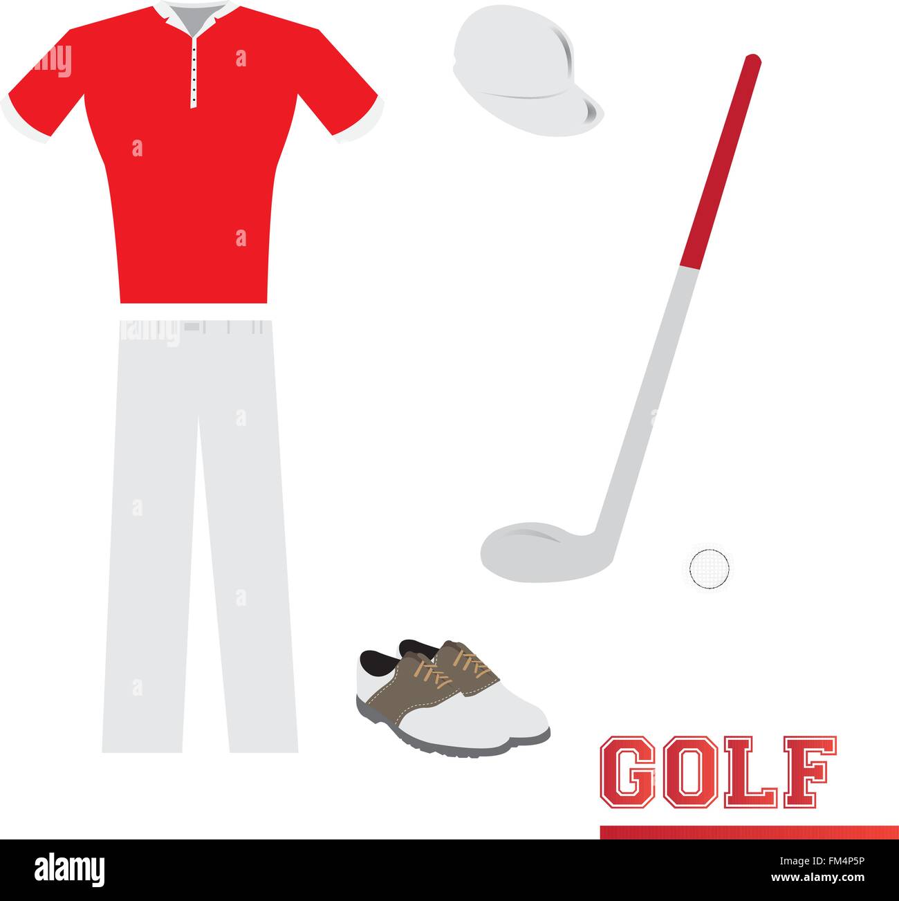 Isolated sport uniform and some golf elements Stock Vector Image & Art ...