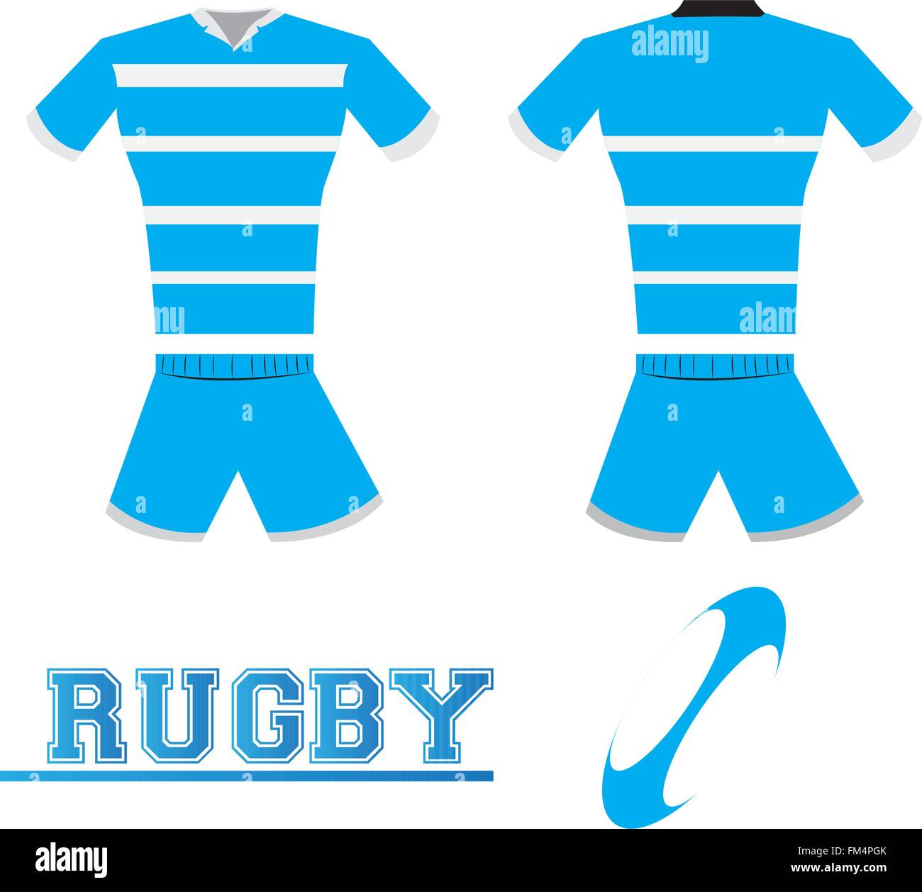 Isolated sport uniform and some rugby elements Stock Vector Image & Art ...