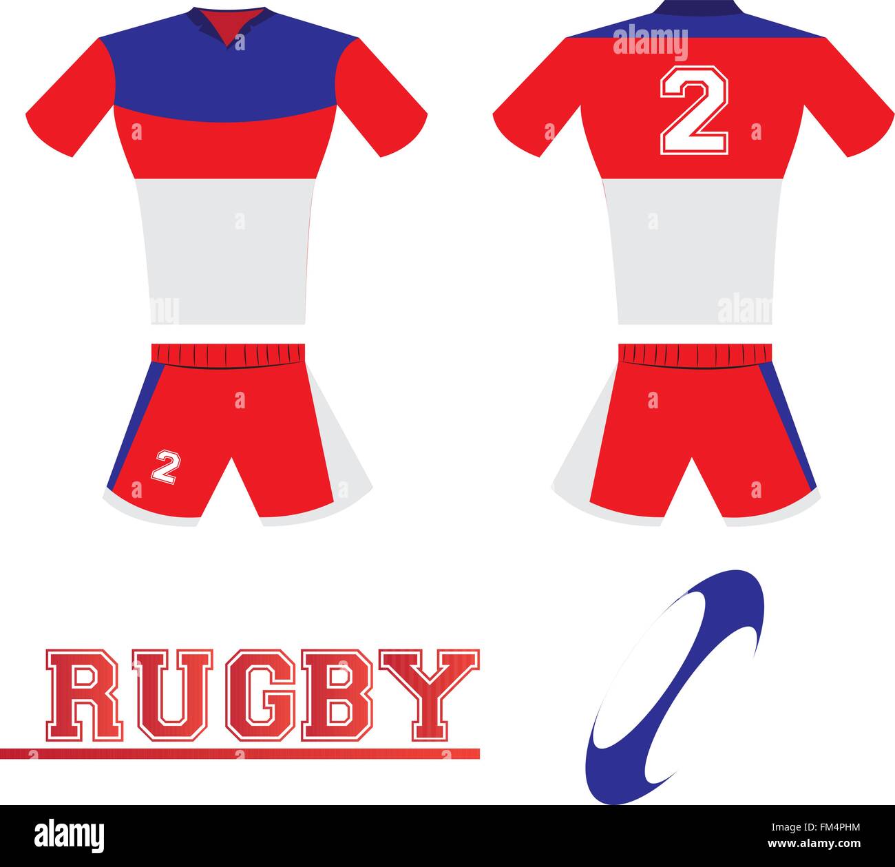 Isolated sport uniform and some Rugby elements Stock Vector Image & Art ...