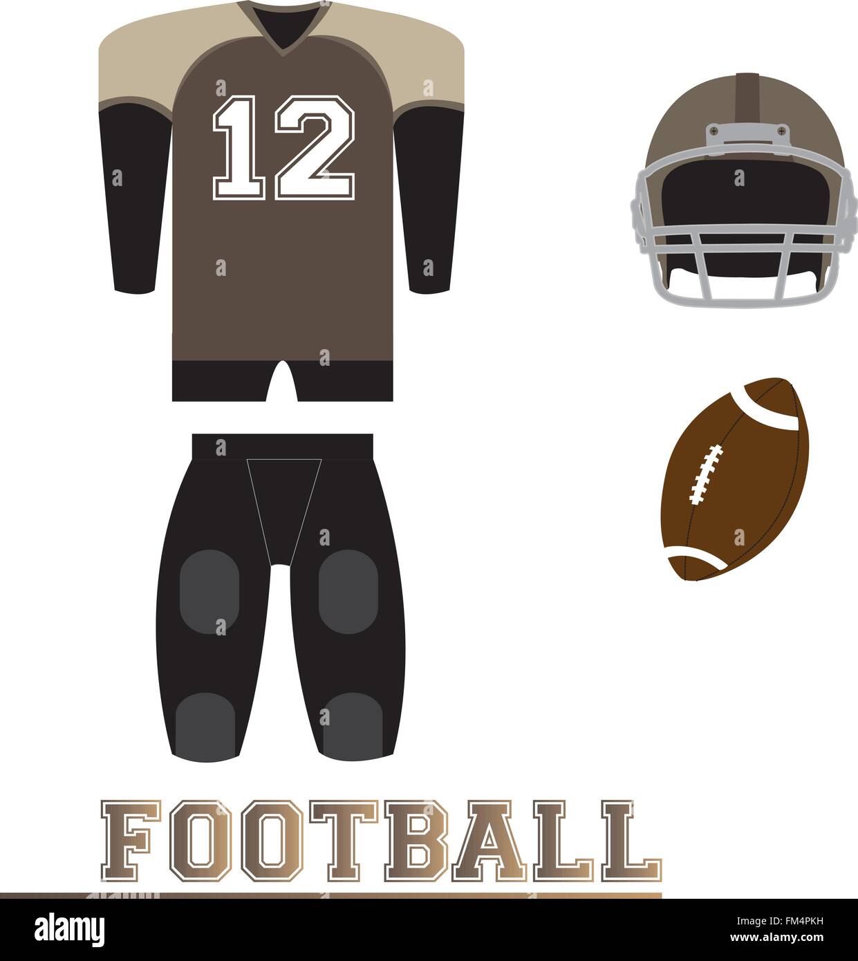 Isolated sport uniform and some football elements Stock Vector Image ...