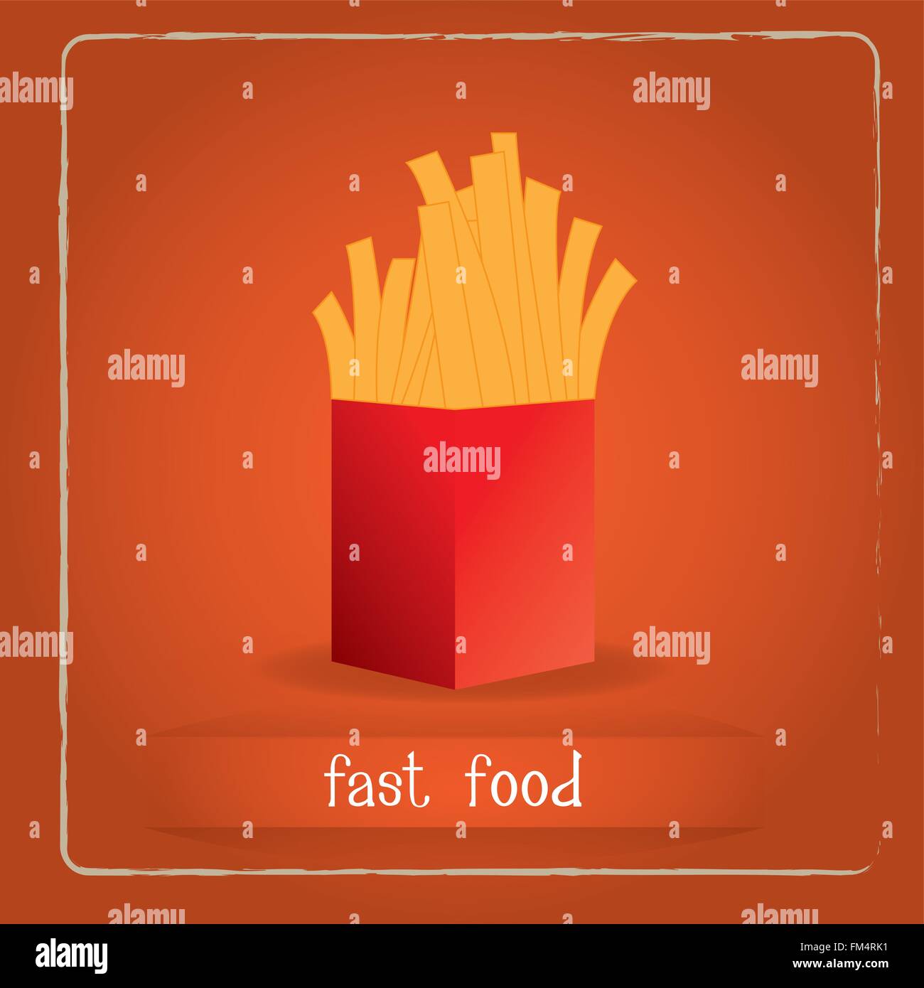 Colored background with an isolated french fries and text Stock Vector ...