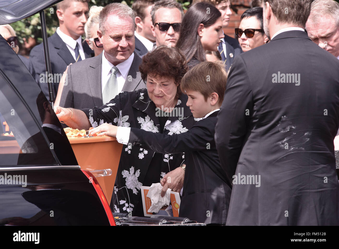 Auckland, New Zealand. 11th Mar, 2016. Family members farewell Martin ...