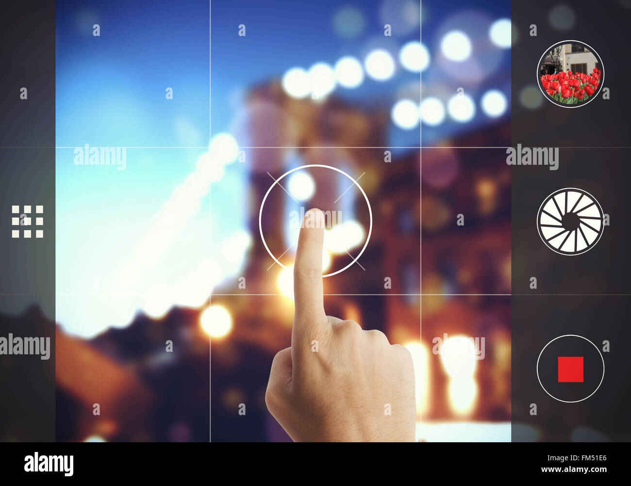 Photograph with touch screen Stock Photo - Alamy