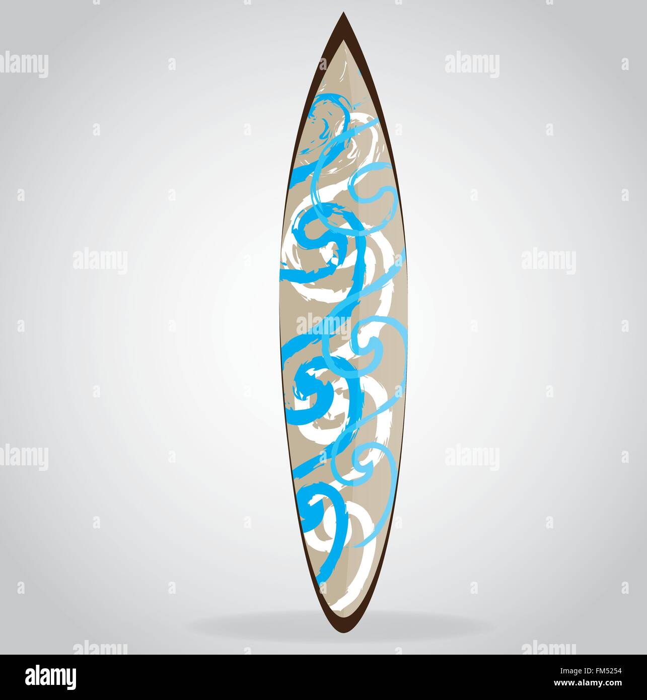 Isolated surfboard with a texture on a grey background Stock Vector ...