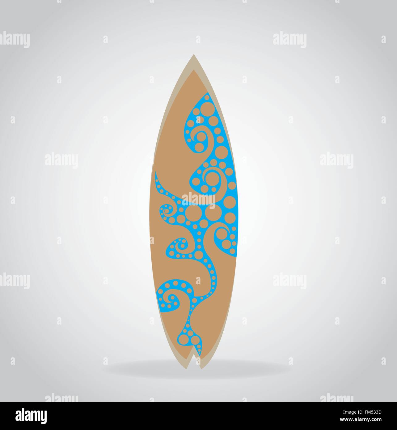Isolated surfboard with a texture on a grey background Stock Vector ...
