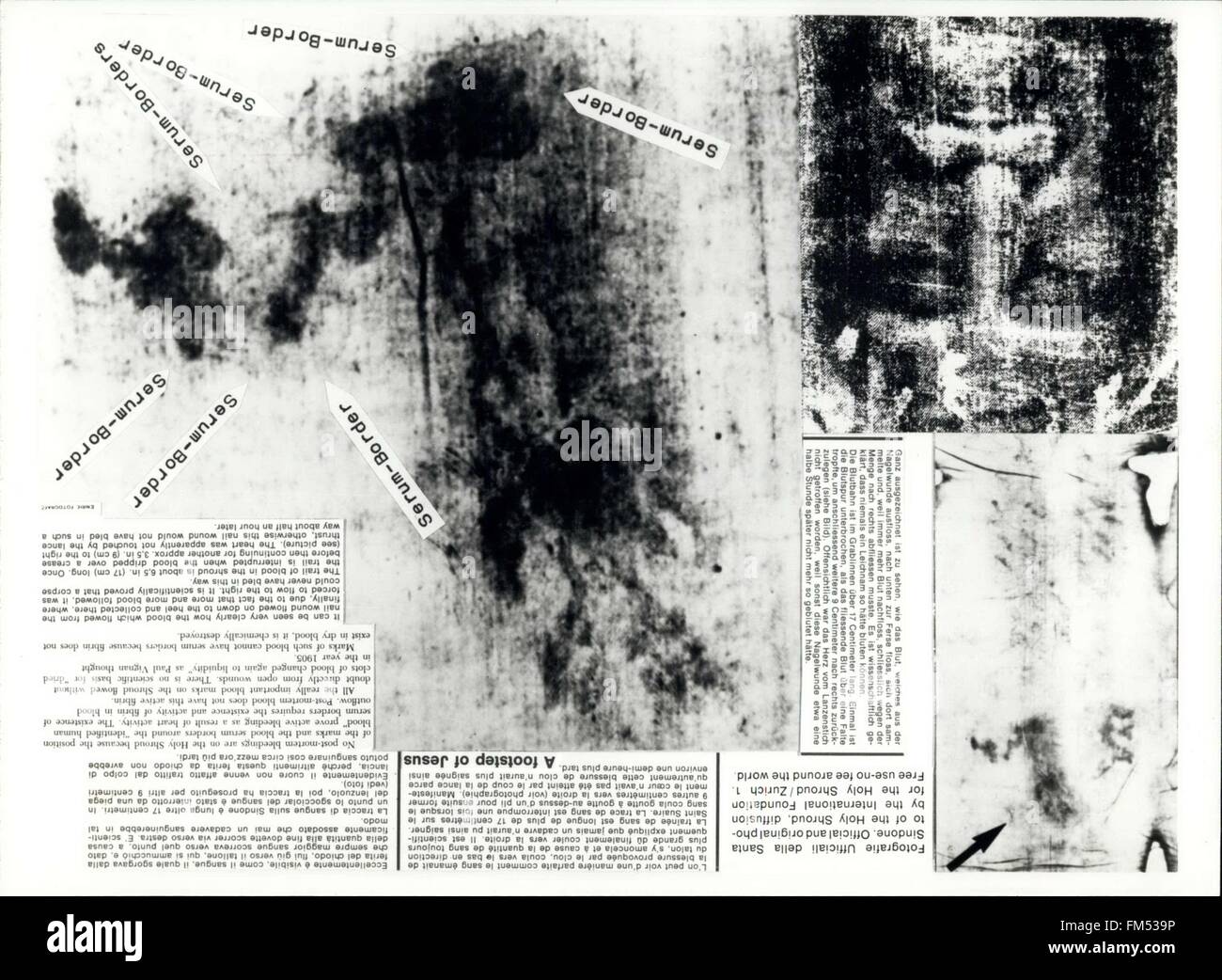 1968 international foundation holy shroud hi-res stock photography and ...