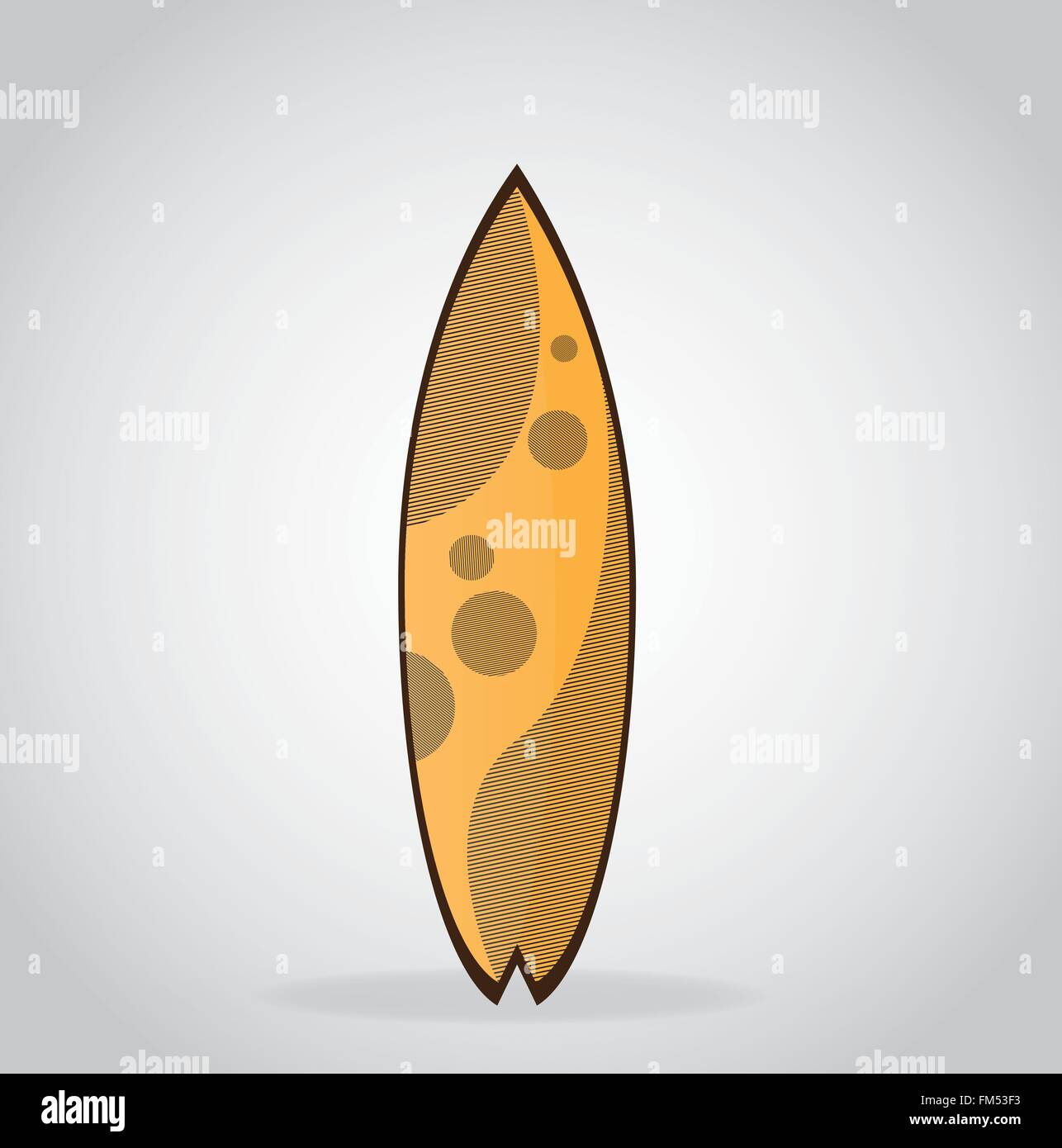 Isolated surfboard with a texture on a grey background Stock Vector ...