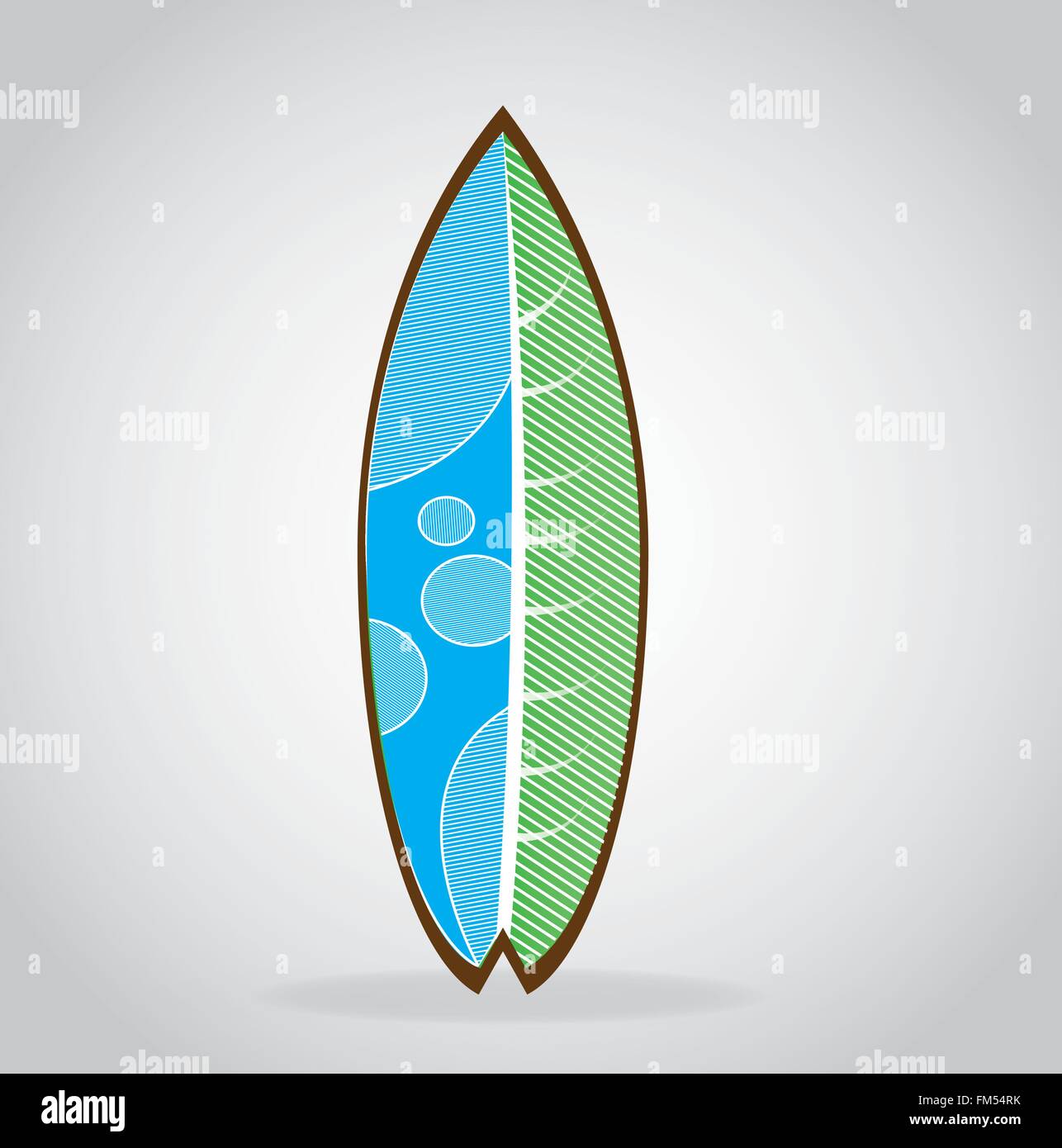 Isolated surfboard with a texture on a grey background Stock Vector ...