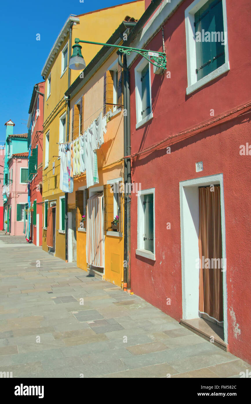 Color houses in Venice island Burano (Italy Stock Photo - Alamy