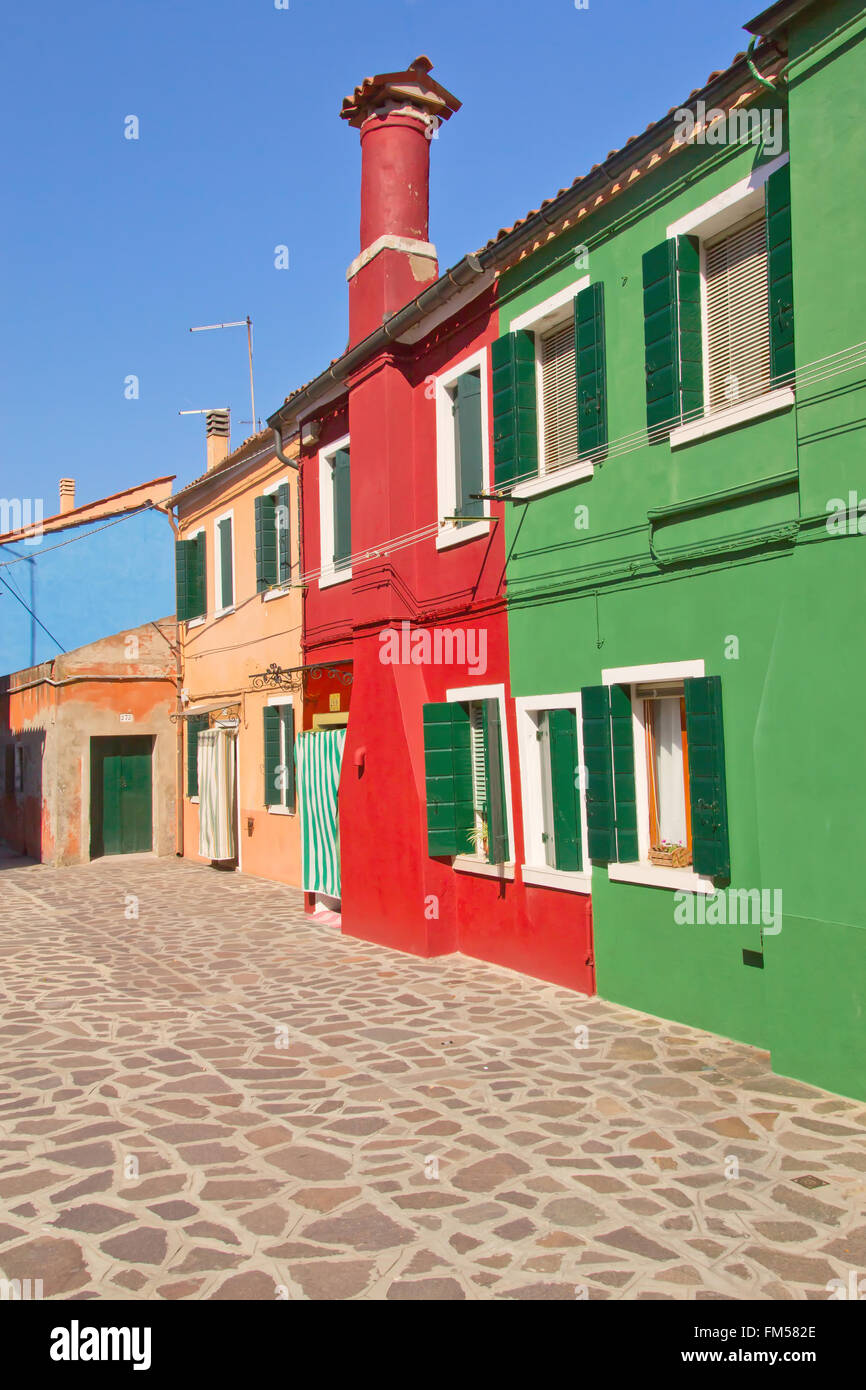 Color houses in Venice island Burano (Italy Stock Photo - Alamy