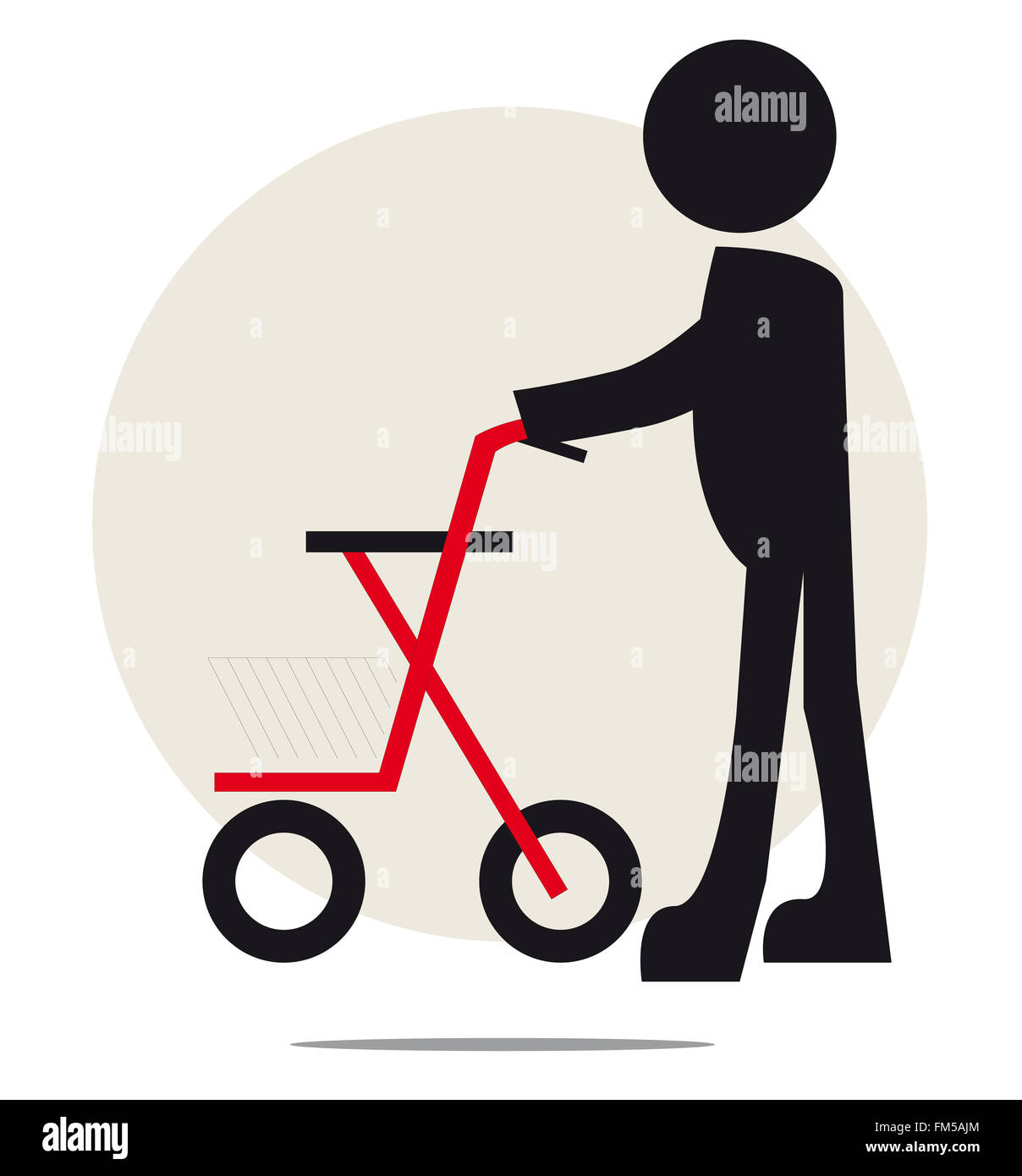 Senior cane cartoon illustration hi-res stock photography and images ...