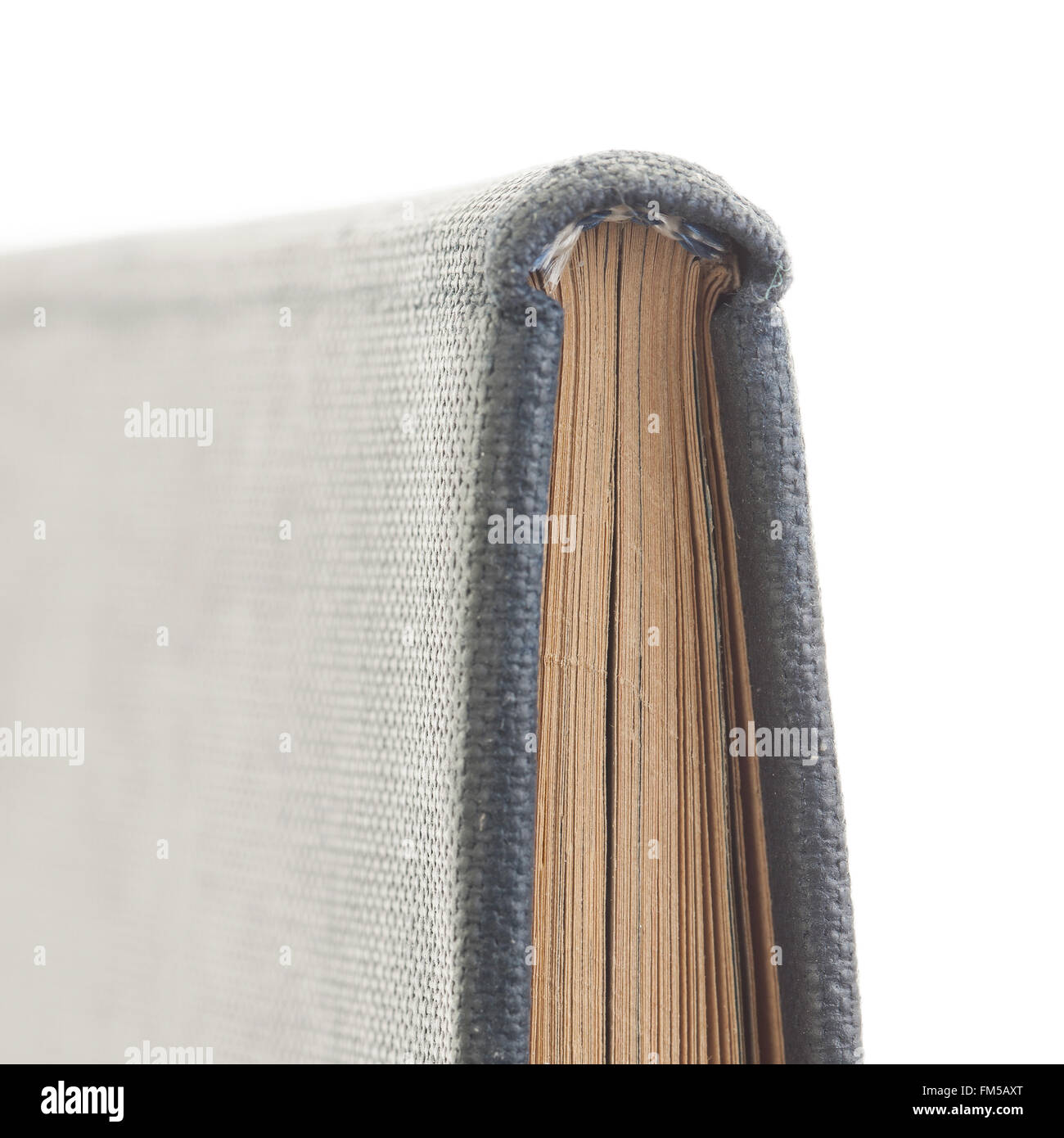 Closed old book isolated on white background Stock Photo - Alamy