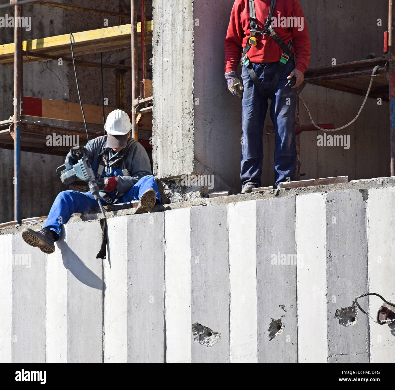 Construction workers at work Stock Photo - Alamy
