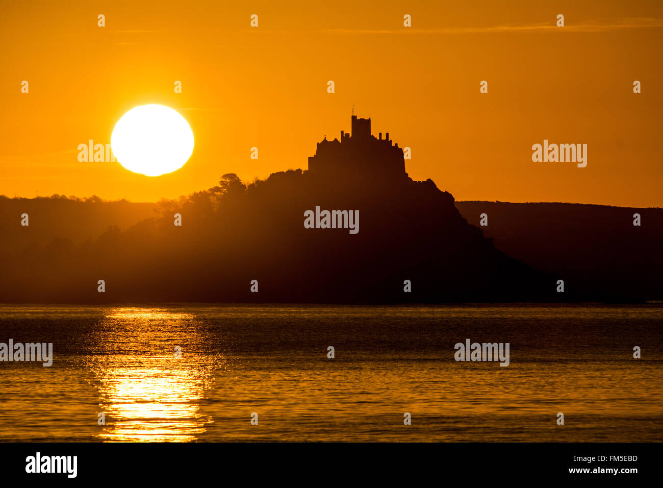 Penzance, Cornwall, UK. 11th March 2016. UK Weather. Sunrise at ...