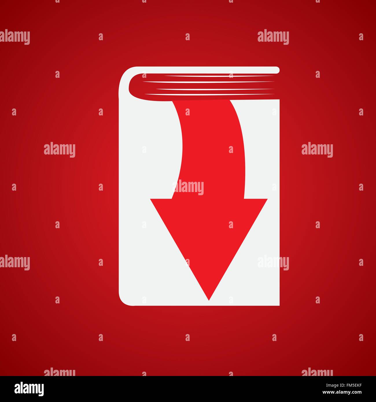 Isolated e-book icon on a red background Stock Vector Image & Art - Alamy