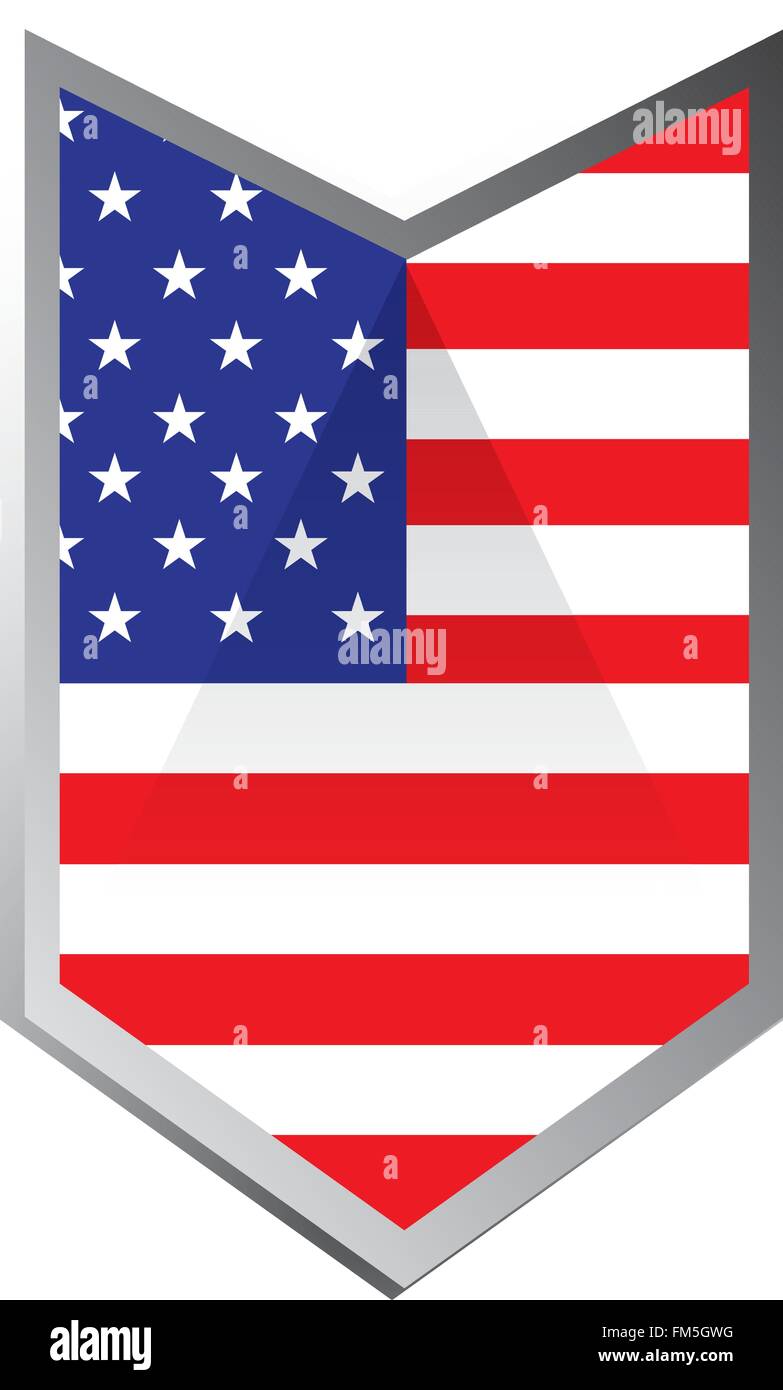A geometric badge with the american flag on a white background Stock ...