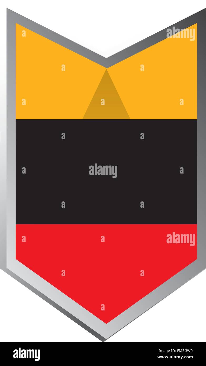 A geometric badge with the german flag on a white background Stock ...