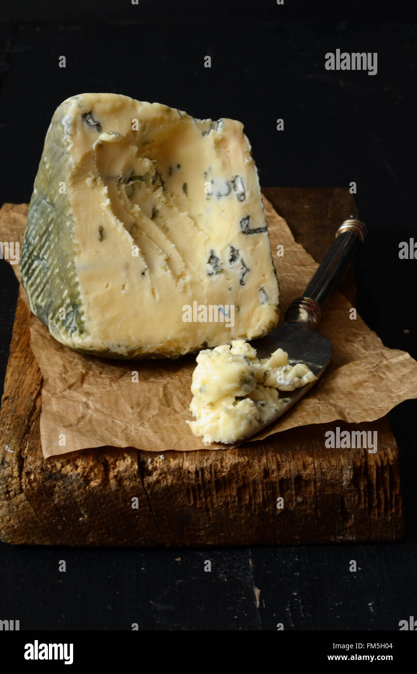 A Slice of Danish Blue cheese, close up shot Stock Photo - Alamy