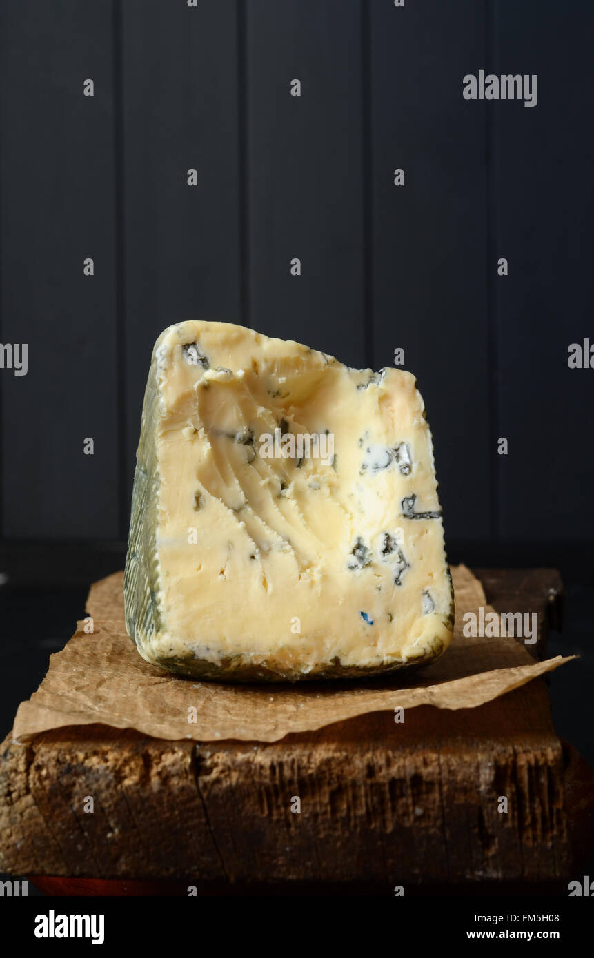 A Slice of Danish Blue cheese, close up shot Stock Photo - Alamy