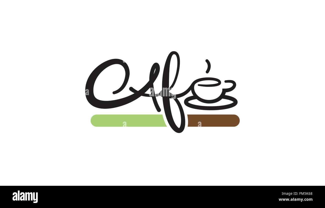Cafe Coffee Letter logo Vector Symbol Design Illustration Stock Vector ...