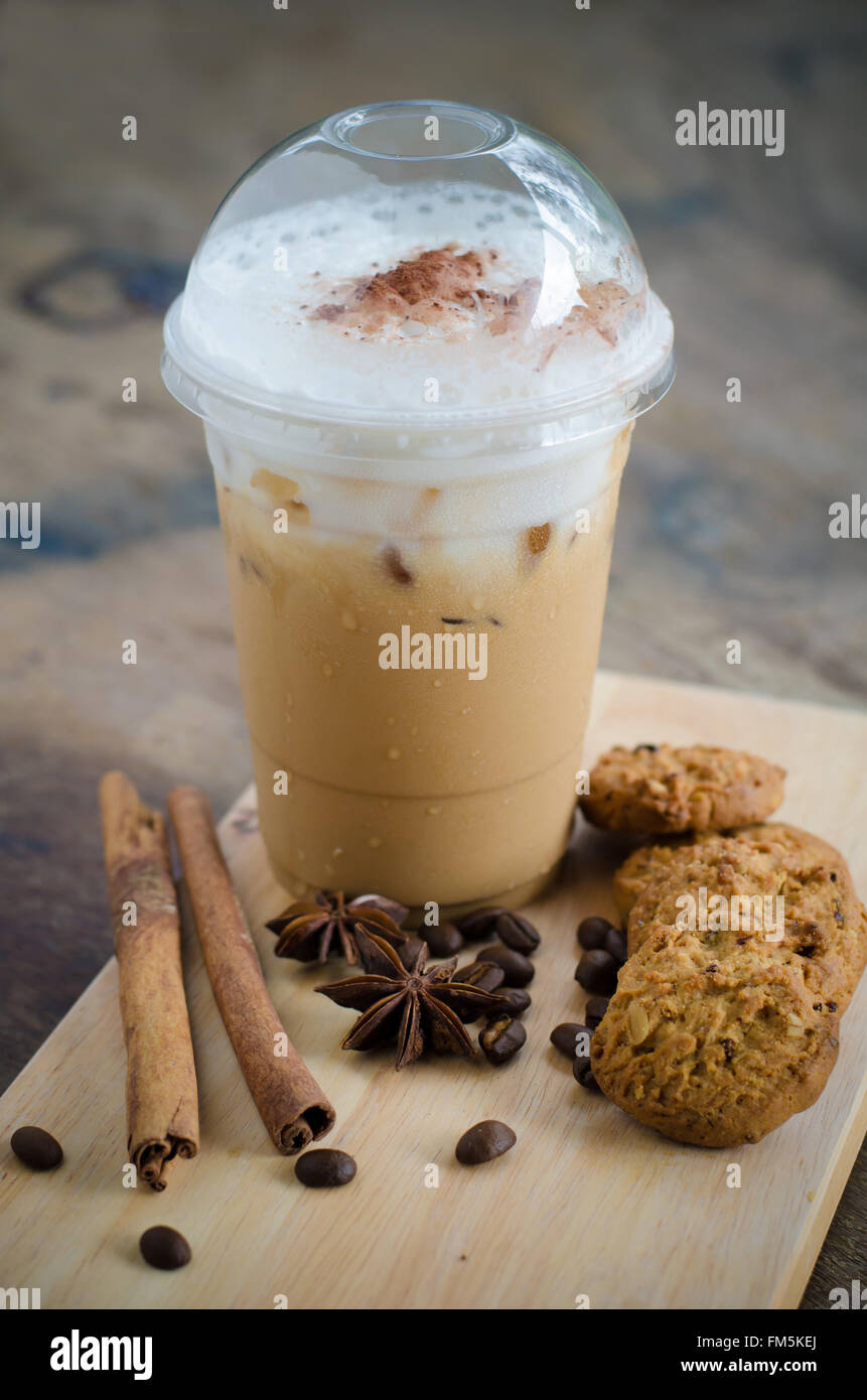 ice coffee and cookies Stock Photo - Alamy