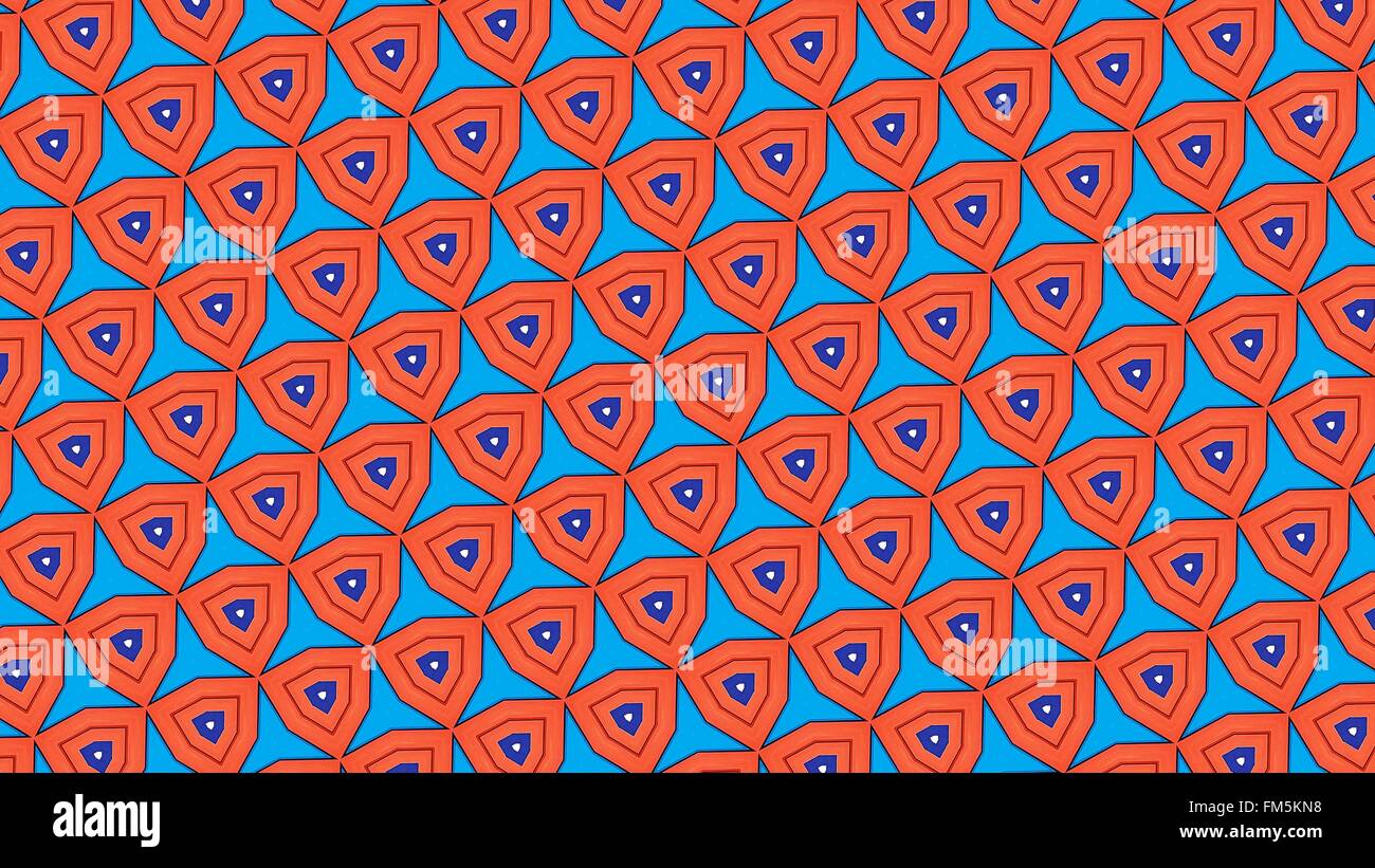 Blue, white and orange abstract fabric pattern Stock Photo - Alamy
