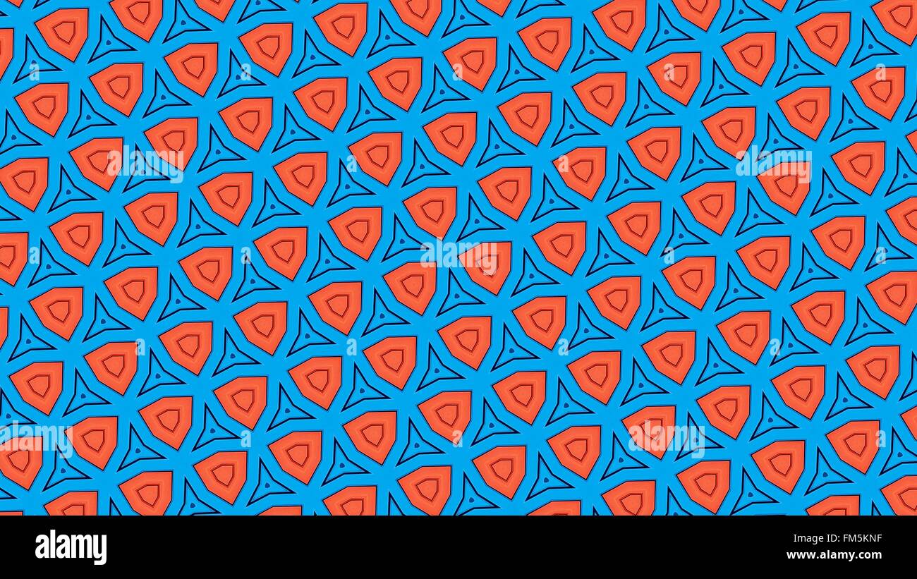 Blue and orange abstract fabric pattern Stock Photo - Alamy