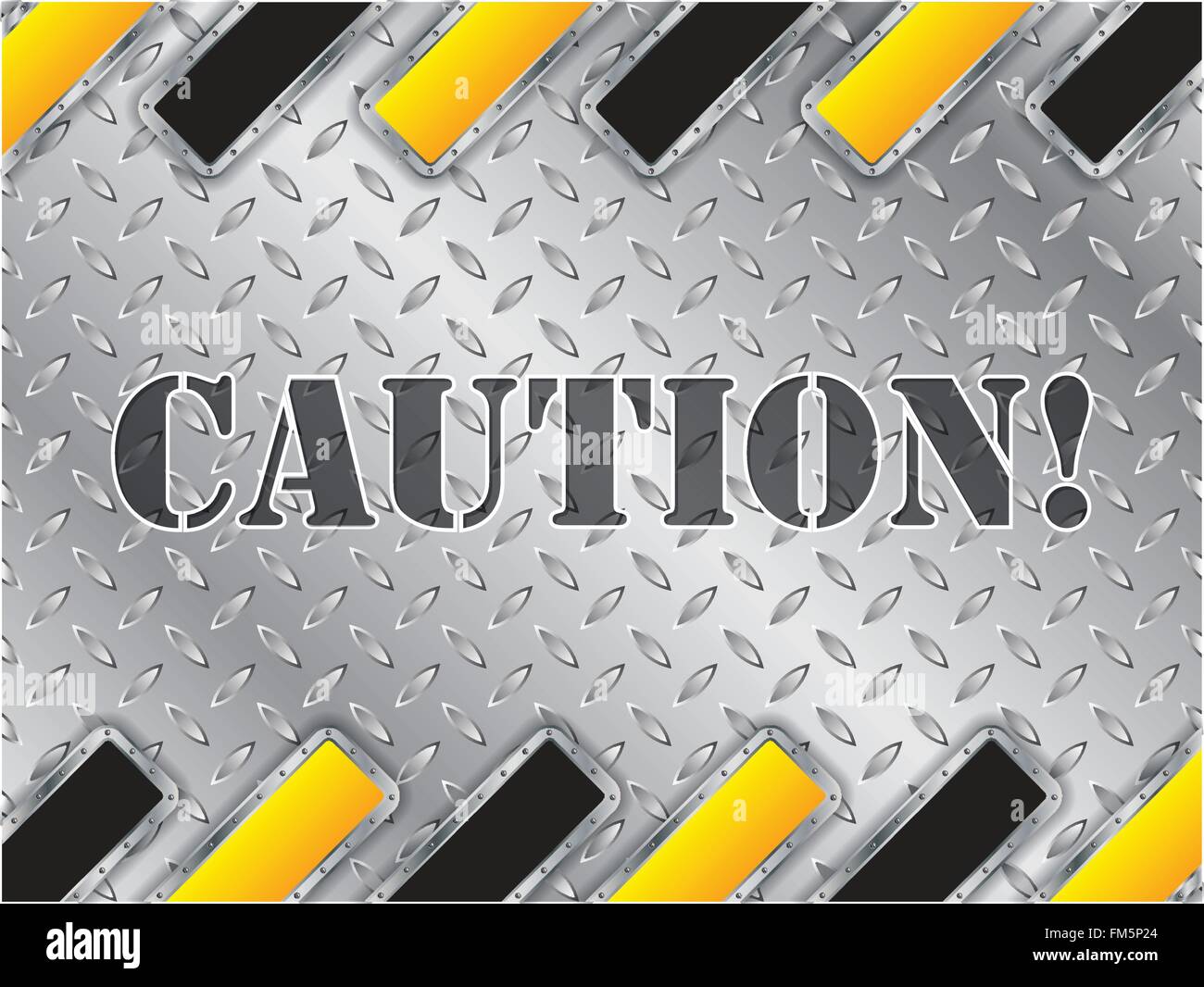 Abstract shiny metallic plate background with striped elements and ...