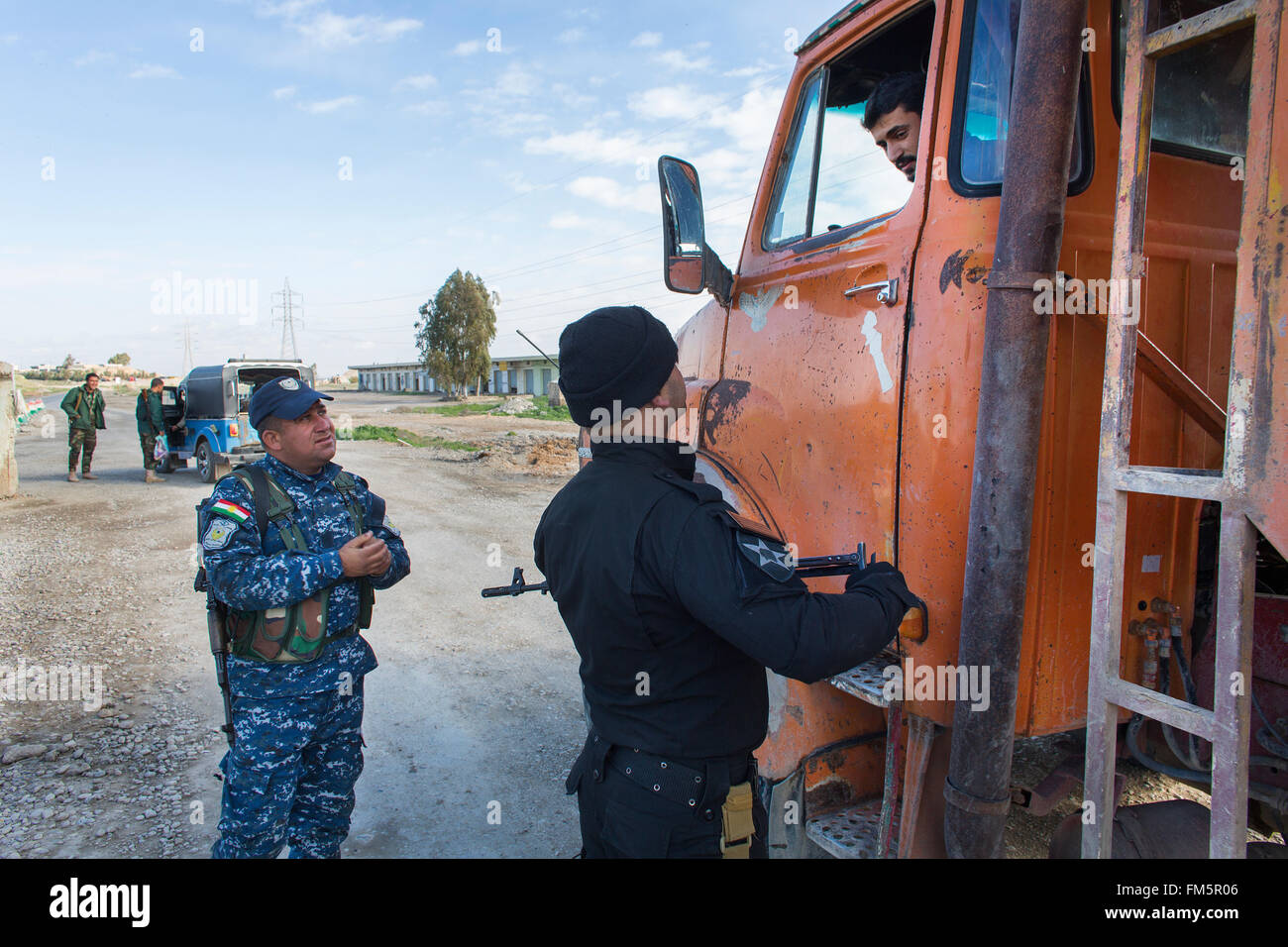 Security checking truck hi-res stock photography and images - Alamy
