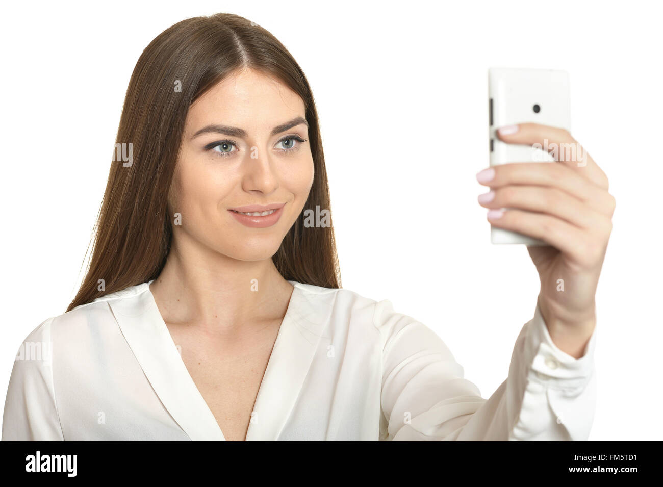 girl with mobile Stock Photo - Alamy
