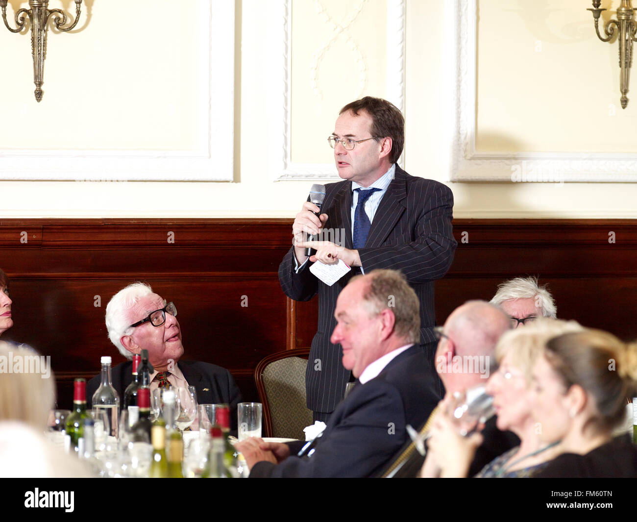 Quentin Letts at the Oldie Literary Lunch 08/03/16 Stock Photo - Alamy