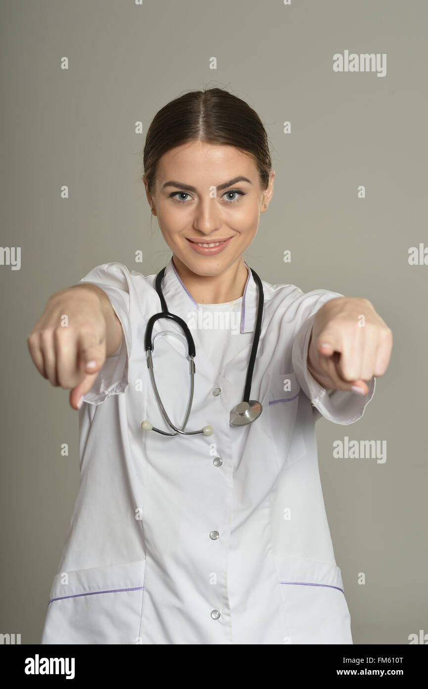 doctor pointing at Stock Photo - Alamy