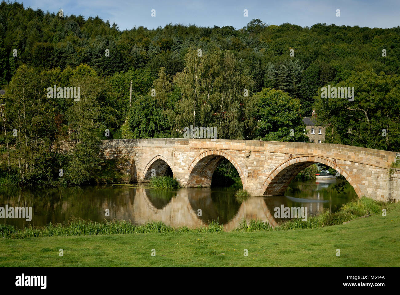 Bridge over the River Derwent, Kirkham, North Yorkshire Stock Photo - Alamy