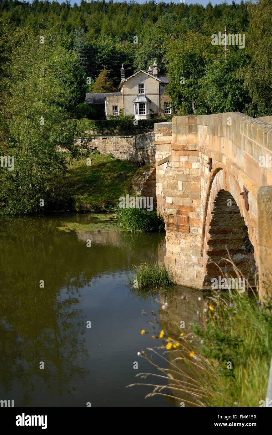 Bridge over the River Derwent, Kirkham, North Yorkshire Stock Photo - Alamy