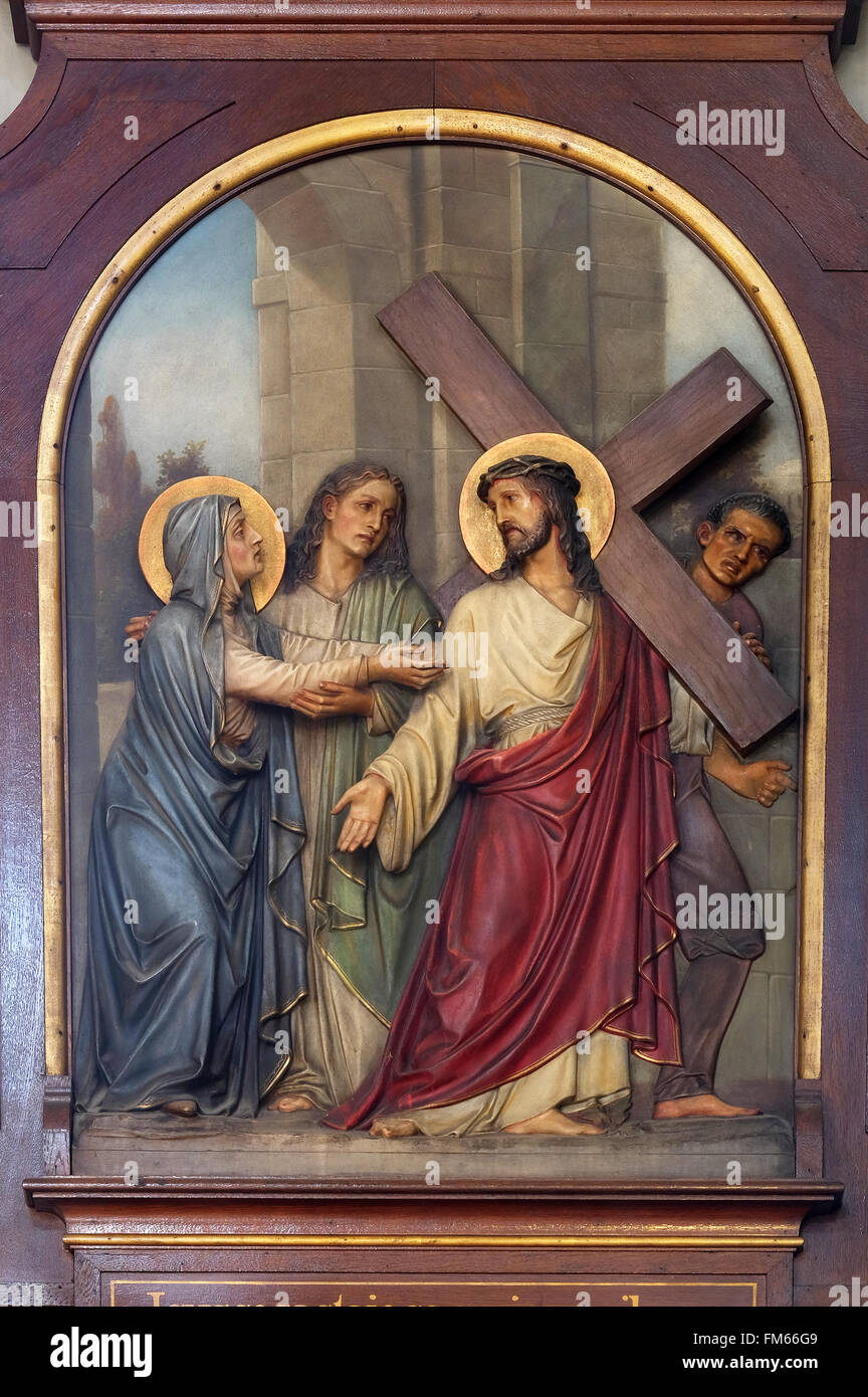 4th Stations of the Cross, Jesus meets His Mother, Basilica of the ...