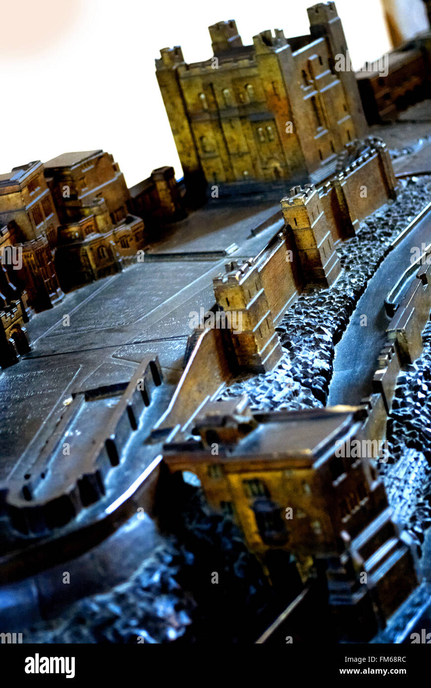 Model of Bamburgh Castle, Northumberland Stock Photo - Alamy