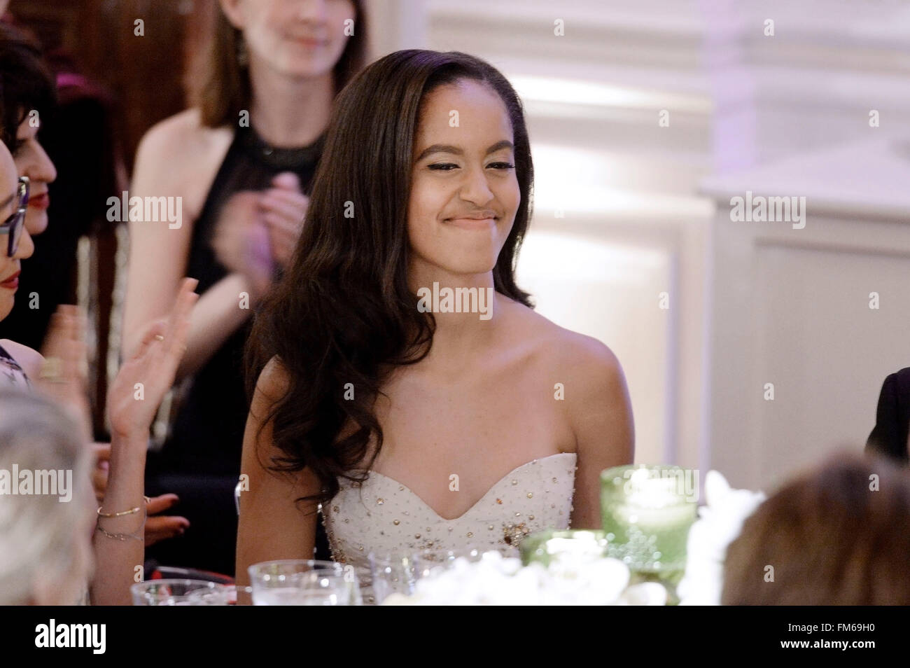 Washington, DC. 10th Mar, 2016. Malia Obama attends a state dinner at ...
