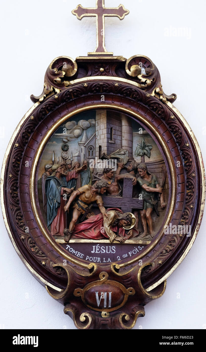 7th Stations of the Cross, Jesus falls the second time, Carthusian ...